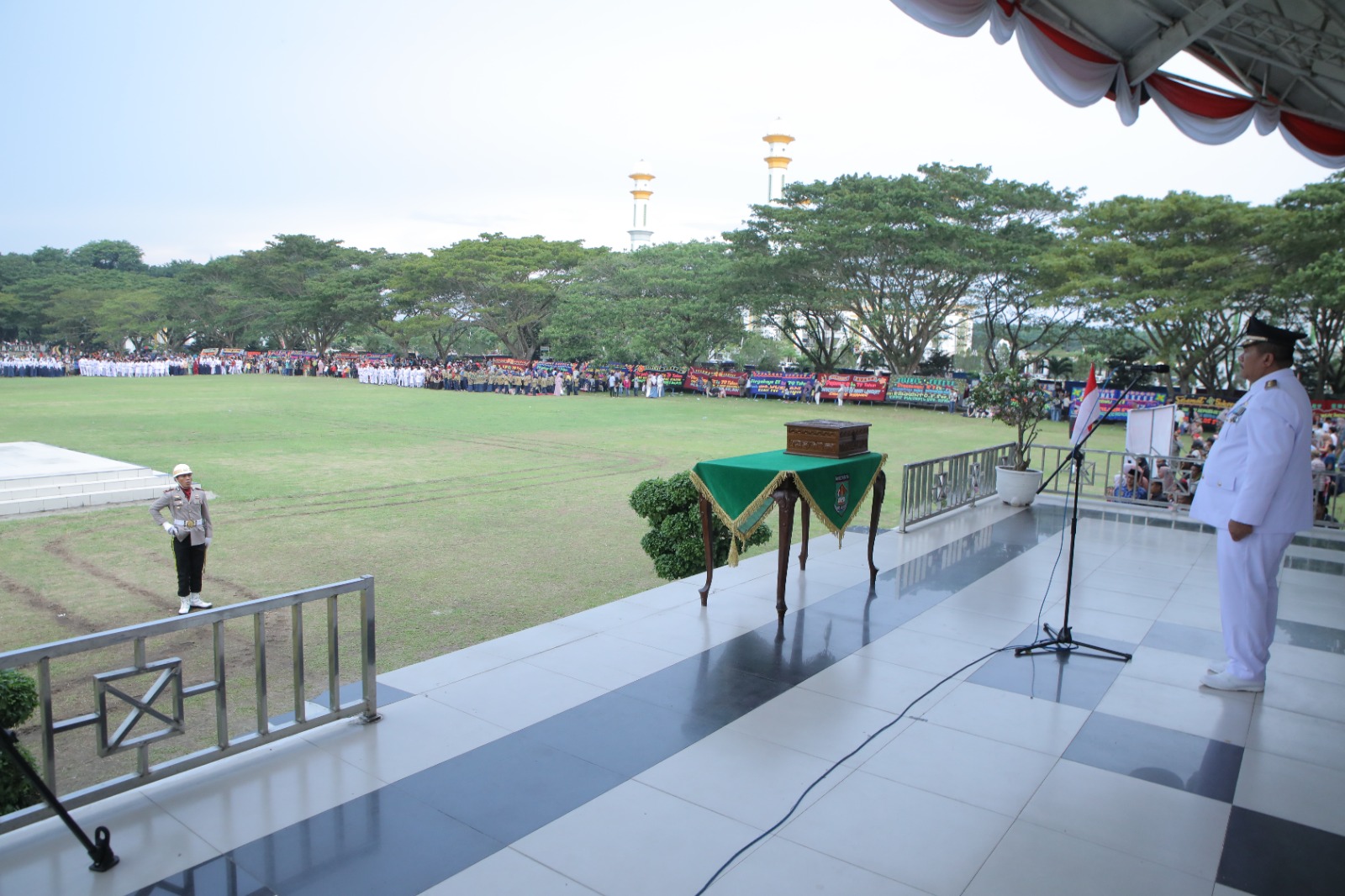 Upacara Penurunan Bendera Merah Putih Tingkat Kabupaten Asahan ...